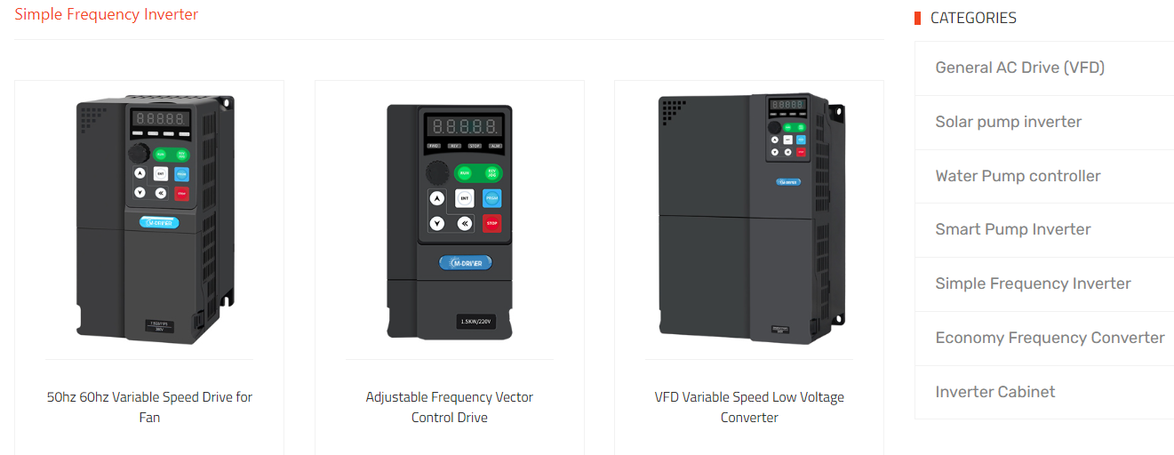 Variable Frequency Driver (VFD)/Inverter- INVT, FMZ, M-Drive. Low-Cost ...