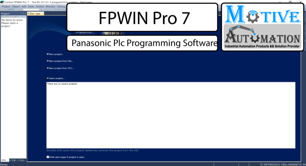 Download & Install Panasonic plc Programming Software FPWIN Pro 7 - Motive Automation
