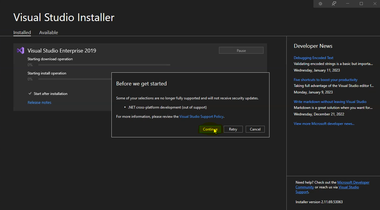 Download and Install Microsoft Visual Studio 2019 - Motive Automation