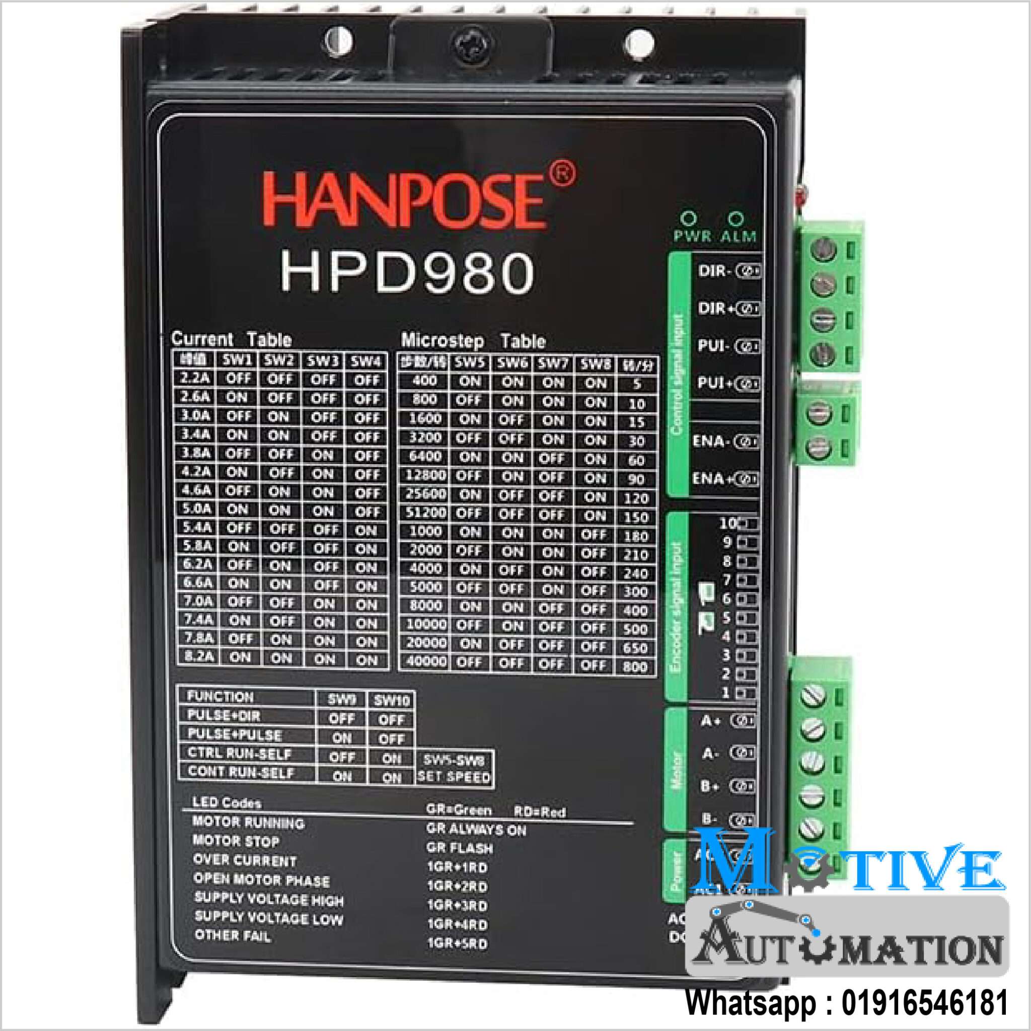 Stepper Motor Driver + Motor- HPD980 - Motive Automation